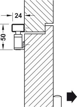 Door Holder, Overhead, Hold-Open Angle 45 Degree To 110 Degree ...