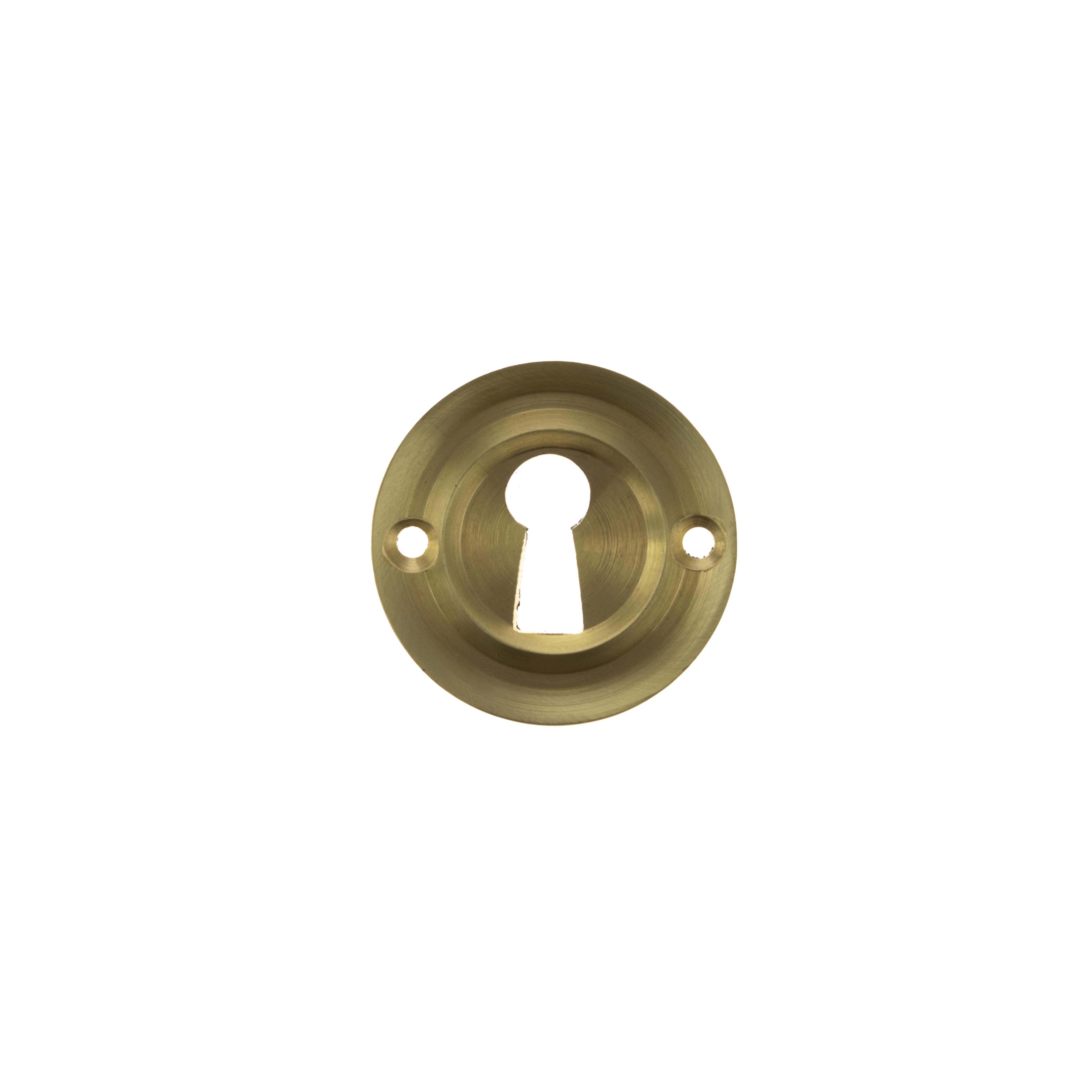 Old English Solid Brass Open Key Hole Escutcheons