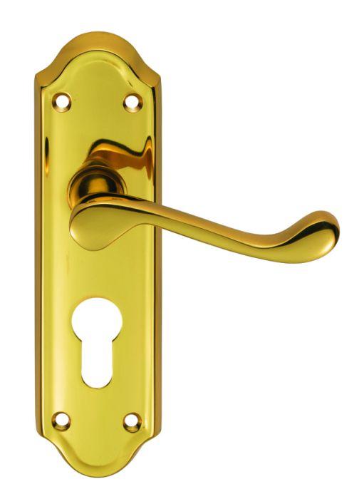 Ashtead, Euro Lever Handle On Backplate