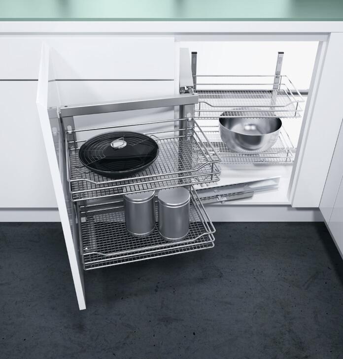 Swing Out Corner Storage, Saphir Mesh Chrome Wire Baskets, Vauth-Sagel ...