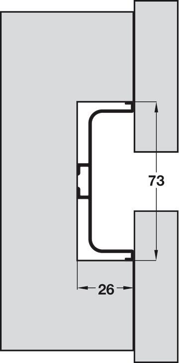 Profile Handle, For Horizontal Fixing Between Doors And Drawers, Gola ...