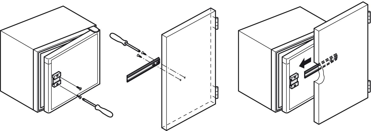 Connecting Fitting, For Appliance Doors