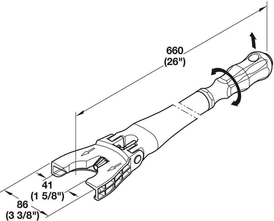 Adjusting Tool, For Hafele Axilo 78 Plinth System