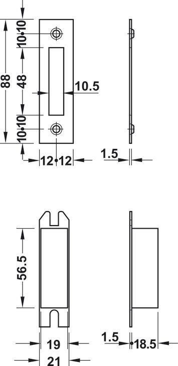 Din Profile Cylinder Lock, Mortice Deadlock, For Flush Doors, Stainless ...