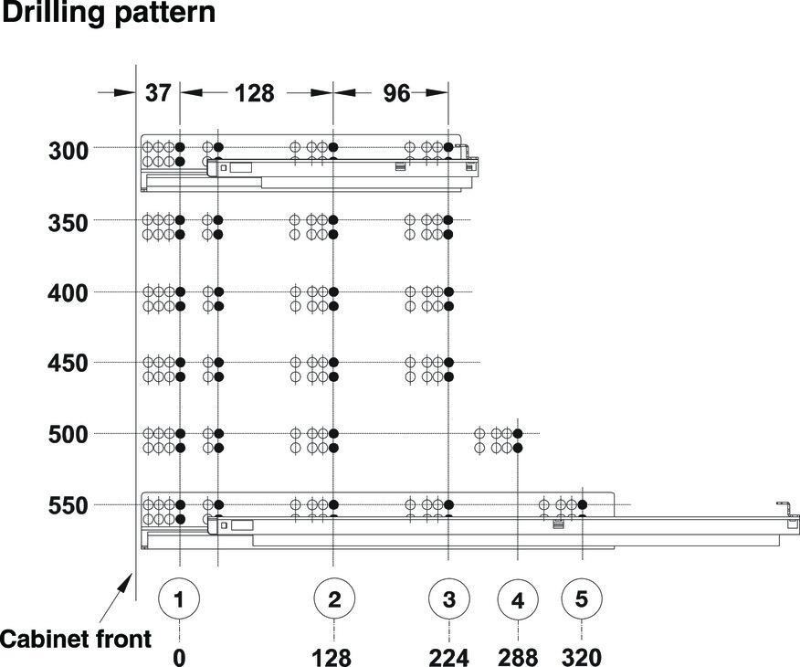Concealed Drawer Runners, Full Extension, Push To Open With Soft Close ...