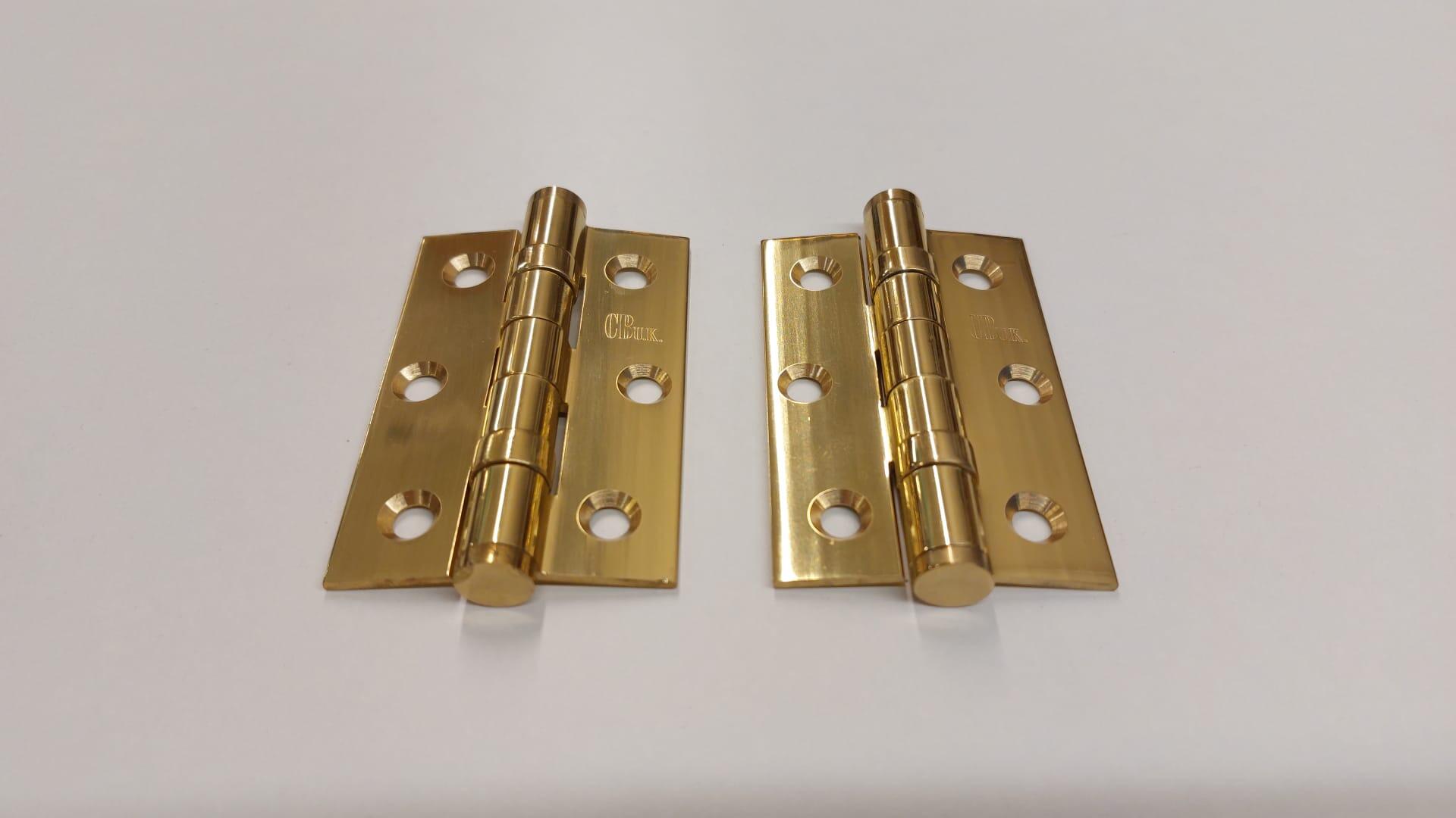 Brass Double Ball Bearing Hinge 76x50x2mm