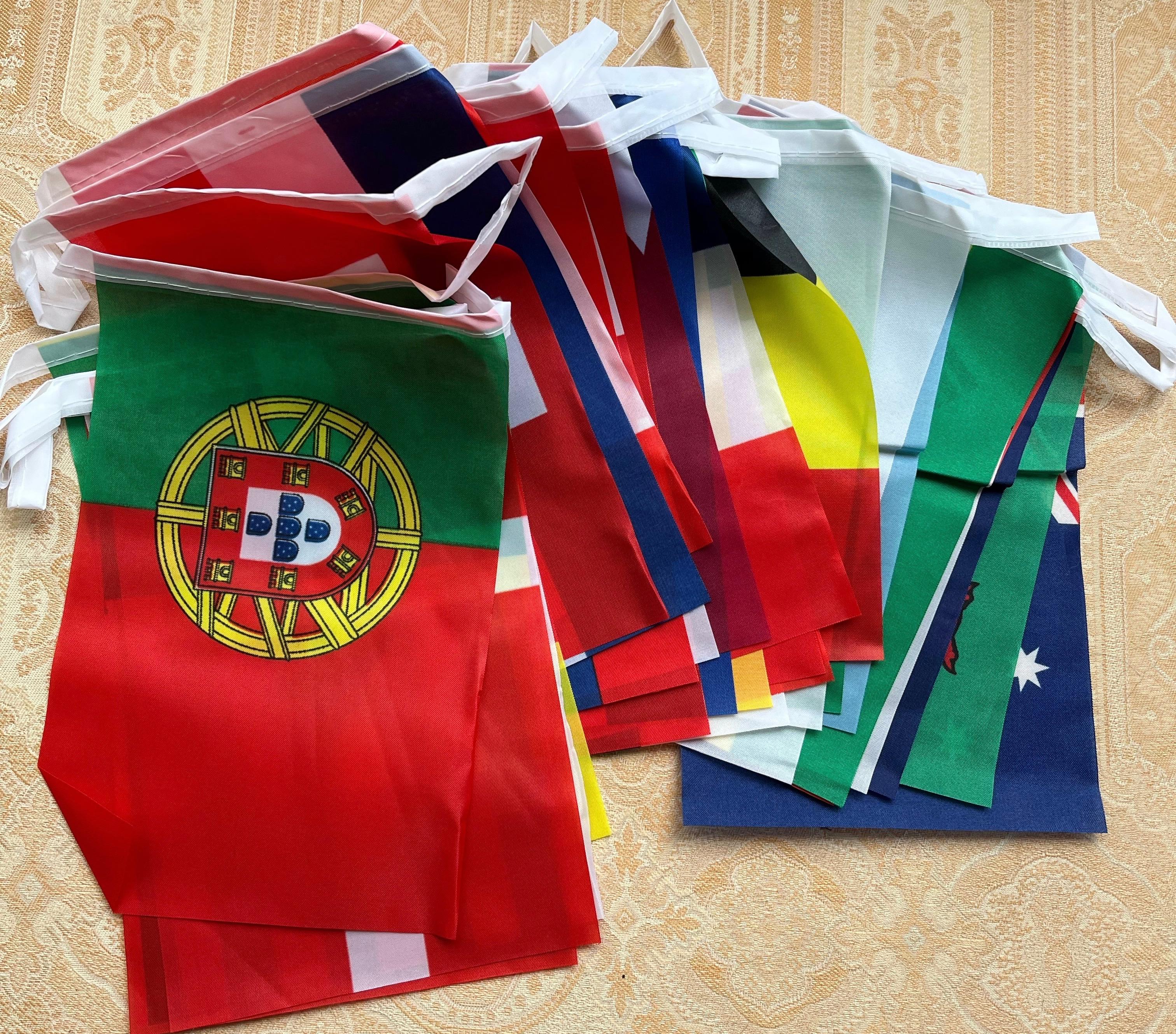World Cup Qatar 2022 - 10m Fabric Bunting With All 32 Nations Flags
