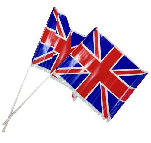 12 Union Jack Bowler Hats and 12 Union Jack Flags - British ...