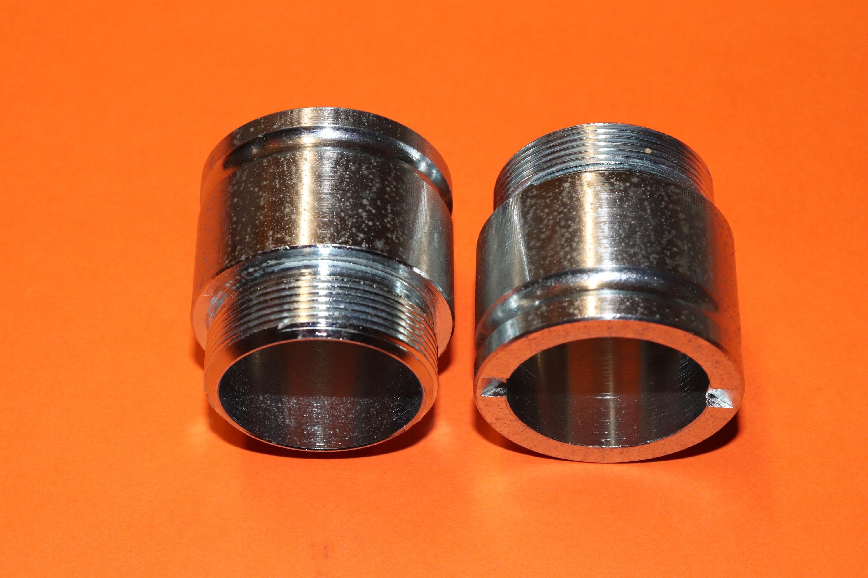 71-7048 TRIUMPH T140E PAIR LATE SCREW IN INLET MANIFOLD STUBS UK MADE