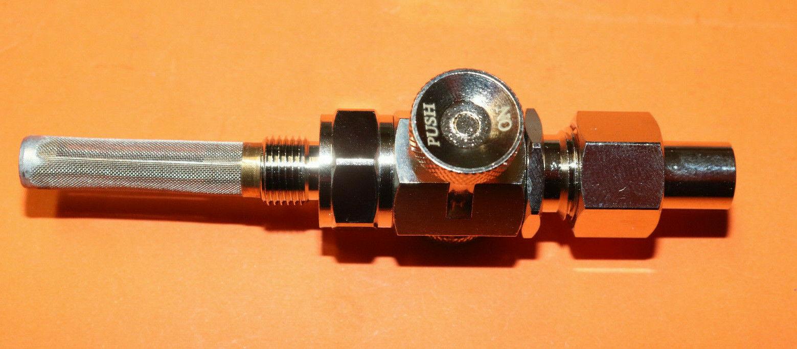 BSA TRIUMPH NORTON AJS PUSH ON PETROL FUEL TAP 1/8 x 1/4 BSP ETHANOL ...