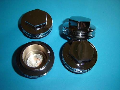 TRIUMPH UNIT 350 500 3ta 5ta t90 t100 CHROME ROCKER CAPS SET