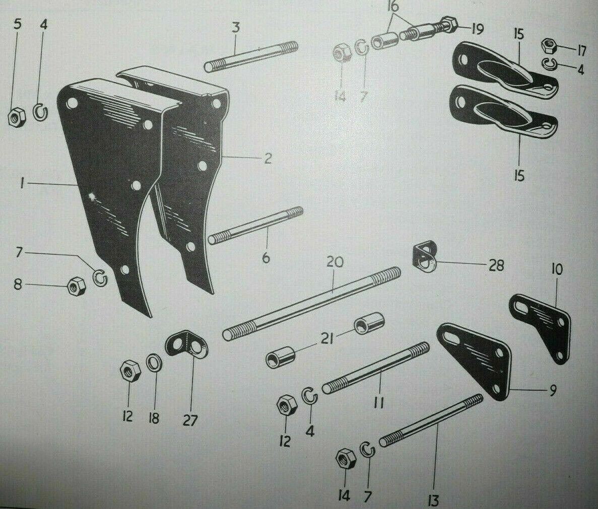 TRIUMPH 3TA 5TA T90 T100A ENGINE TO FRAME STUD SET 1958-69 UK MADE