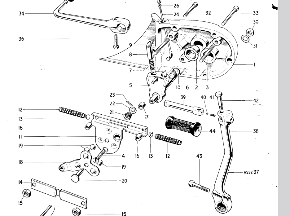 TRIUMPH 3TA T100 T90 5TA SELECTOR PLUNGER AND SPRING T1436 T1396 57 ...
