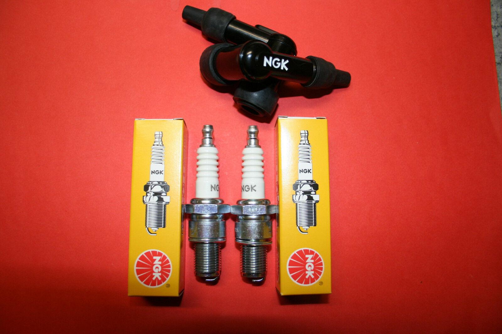 TRIUMPH 750 T140 TR7 NGK SPARK PLUGS AND PLUG CAPS