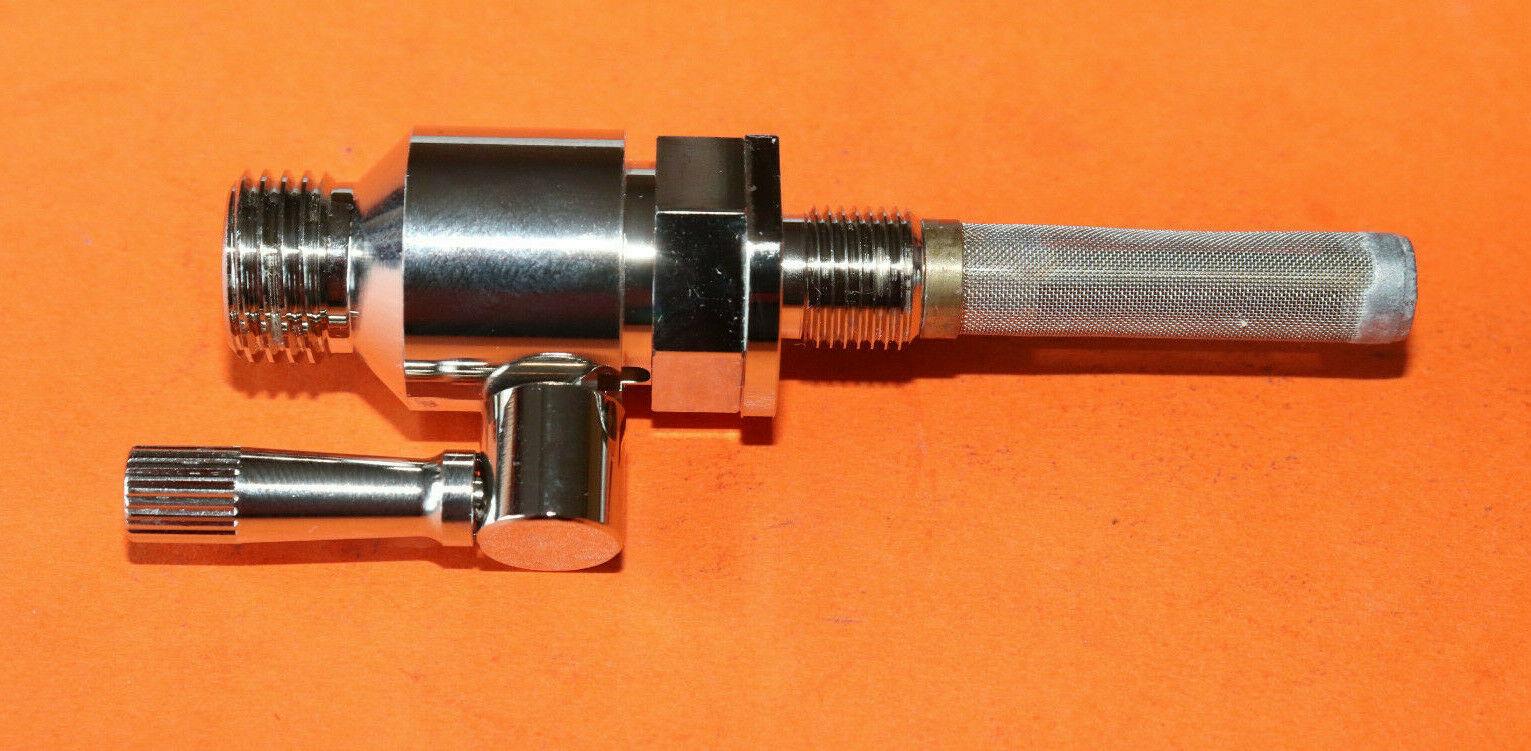 1/8 1/4 FUEL TAP BSA AJS MATCHLESS TRIUMPH TIGRESS NICKEL PLATED AMC
