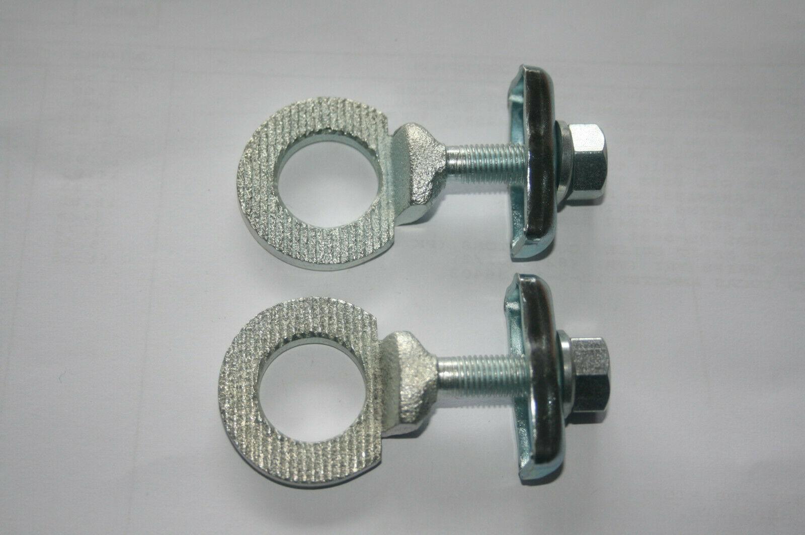 BSA C15 B40250 350 PAIR REAR WHEEL CHAIN ADJUSTERS 40-6033 40-6040 UK MADE