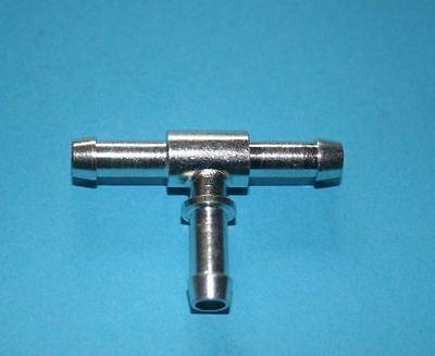 PETROL FUEL PIPE HOSE METAL T PIECE 1/4" 1/4" BORE FUEL PIPE