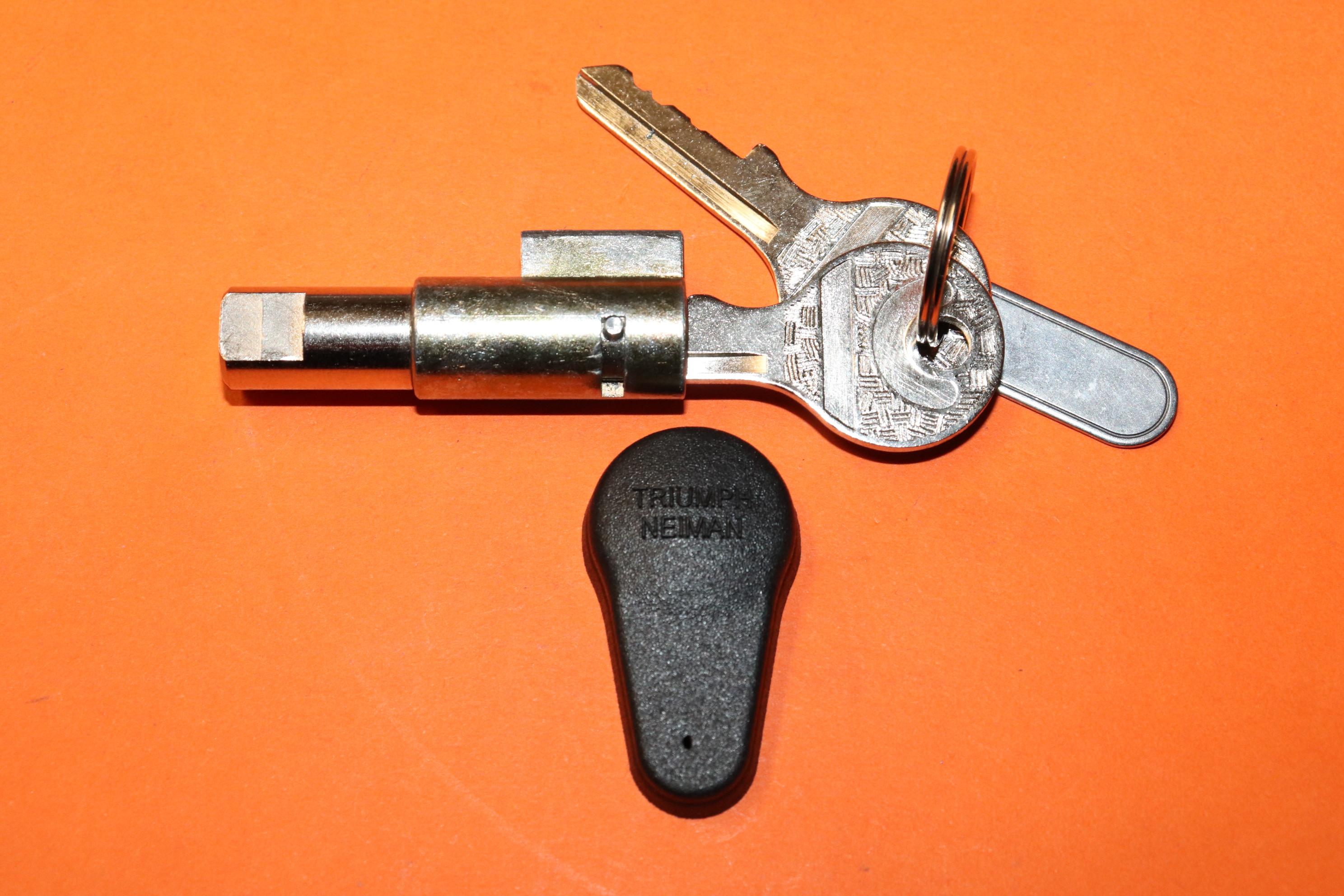 TRIUMPH T20 5T 6T T120 NIEMEN STEERING LOCK AND COVER 60-0402 60-0403 ...