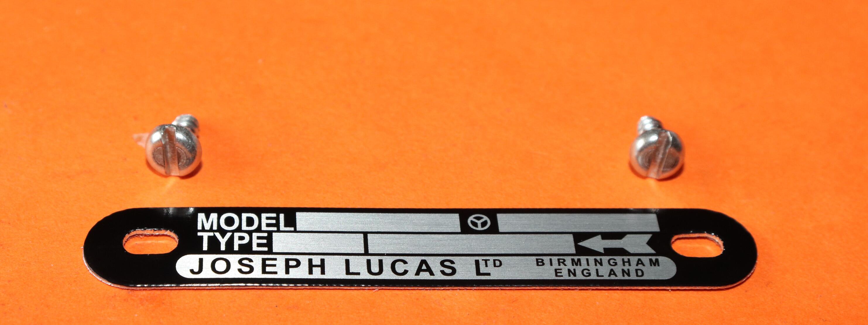 LUCAS K2F MAGNETO TRIUMPH NORTON BSA BLACK MAGNETO LABEL JOSEPH LUCAS ...