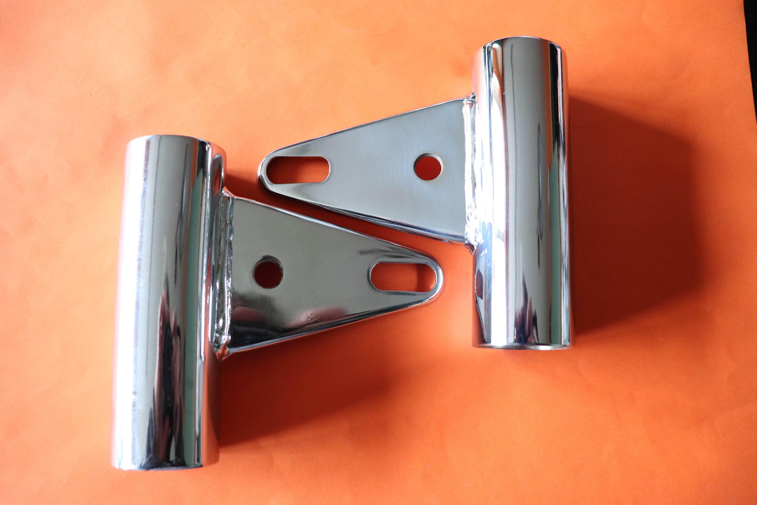 TRIUMPH PAIR CHROME HARRIS BONNEVILLE FORK TUBE COVER 1985-88 97-7198/9 ...