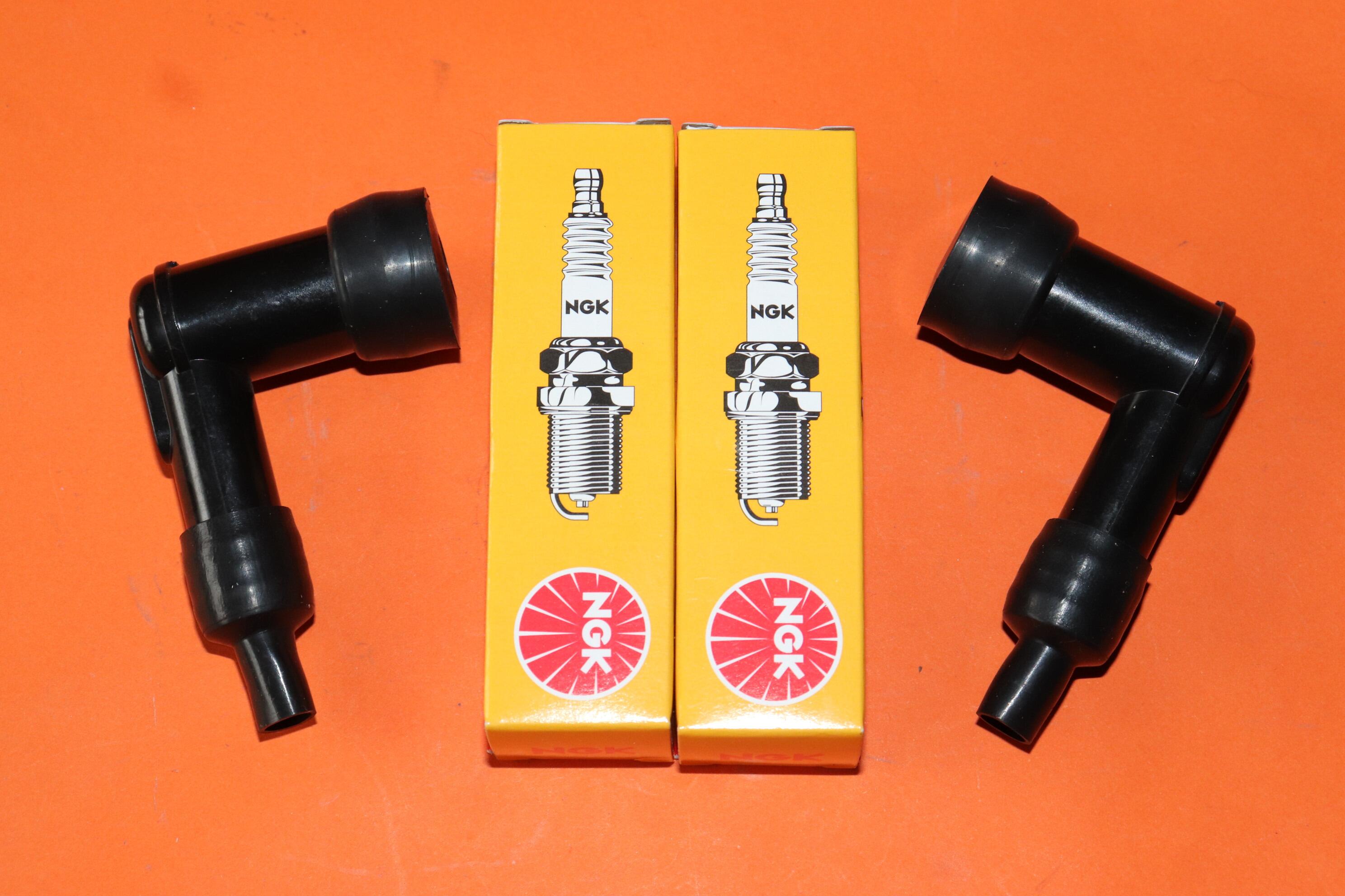 TRIUMPH 3TA T90 5TA T100 TR6 T120 NGK SPARK PLUGS LUCAS RESISTOR CAPS ...