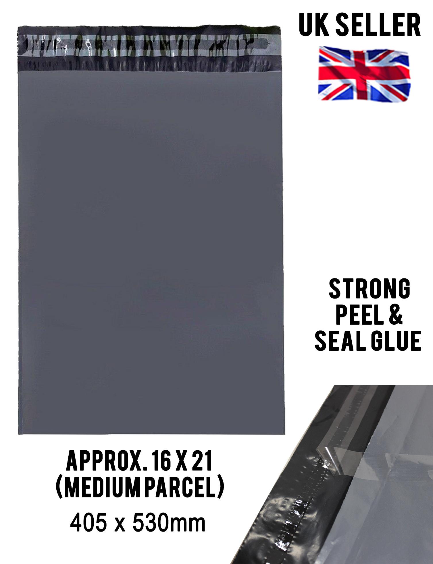 Medium Parcel 16 X 21 Self Seal Grey Mailing Bags 405 X 530mm