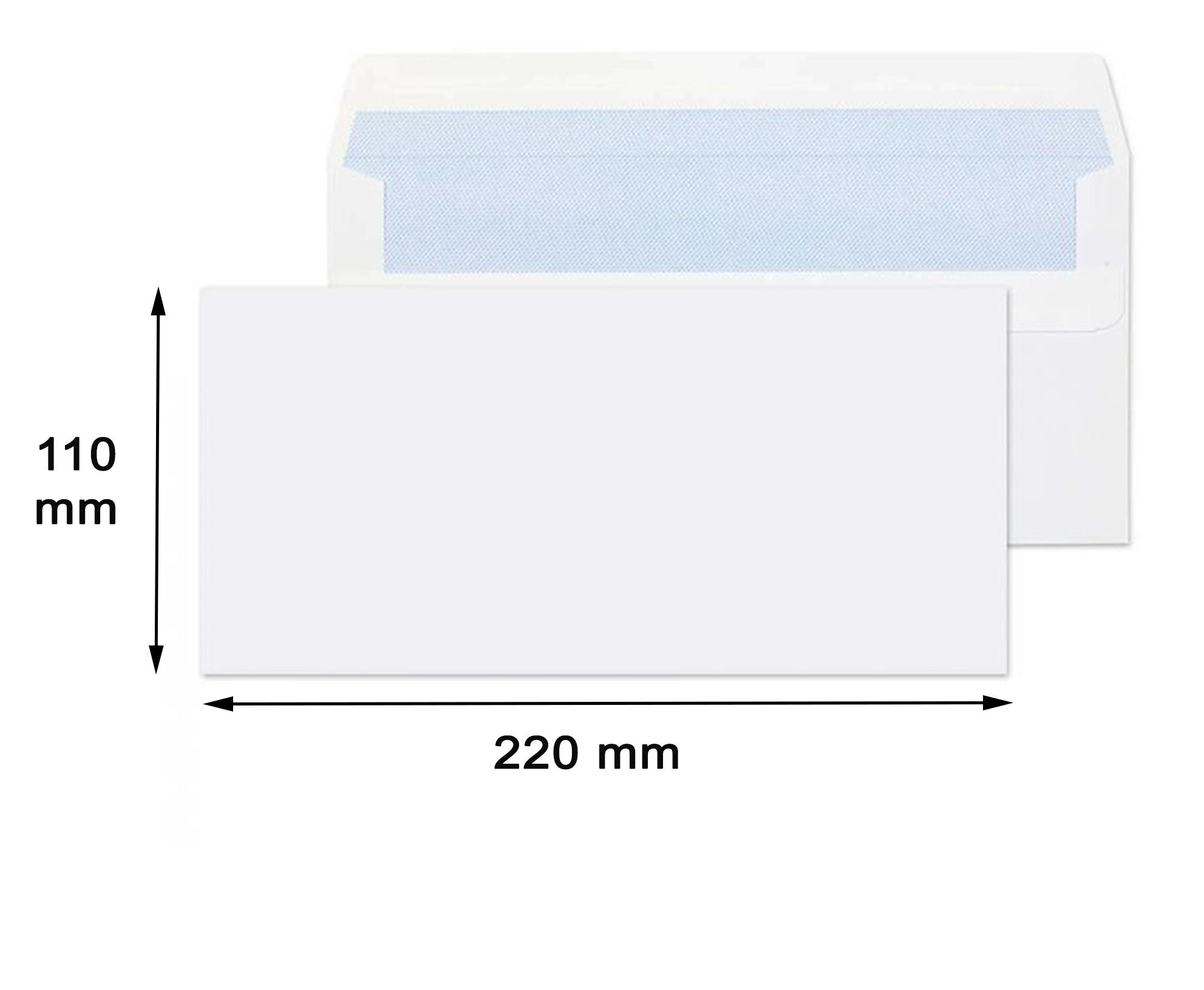 DL Standard Envelopes Self Seal White No Window Honeey