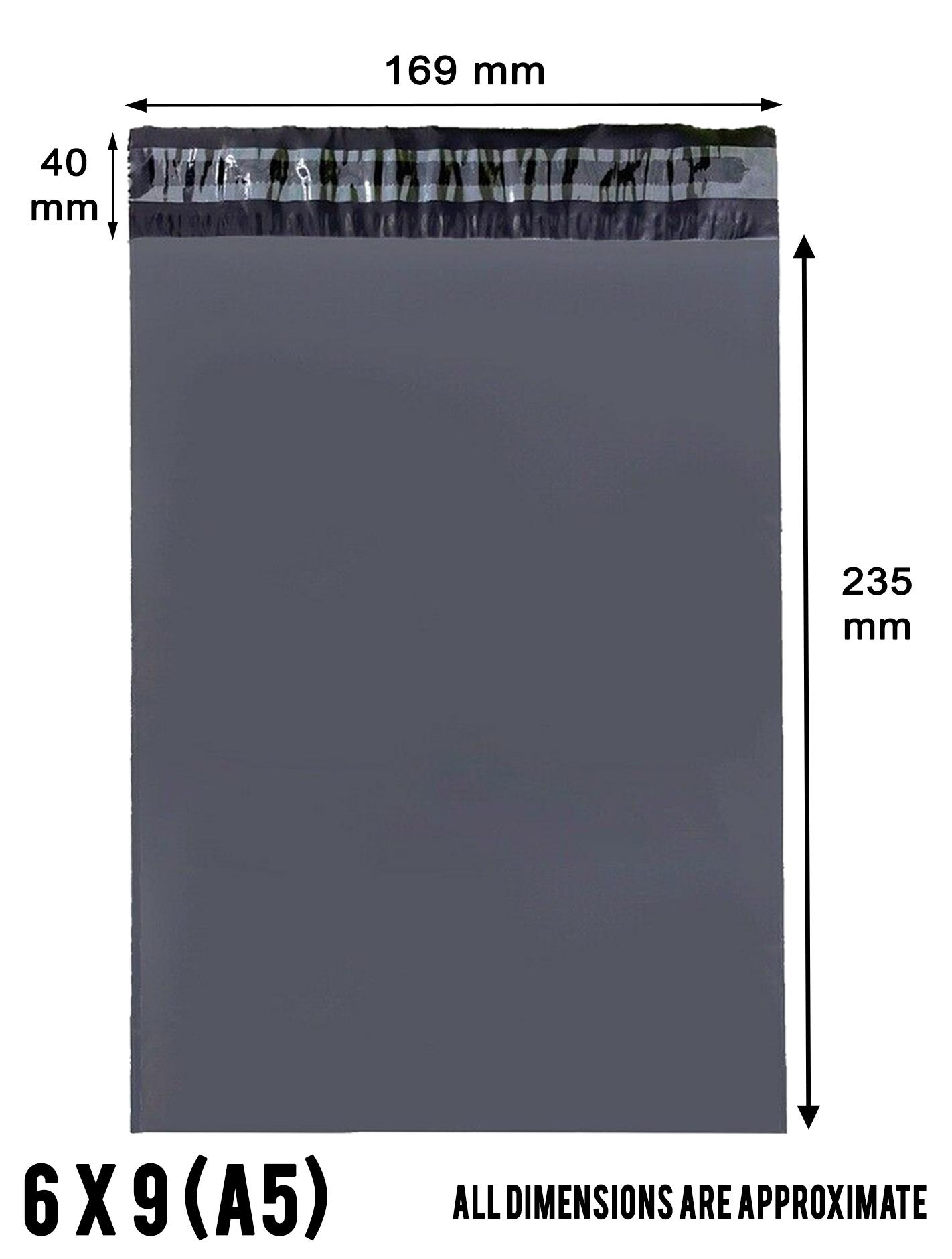 A5 6" x 9" Self Seal Grey Mailing Bags 169 x 235mm | Retail & Office ...