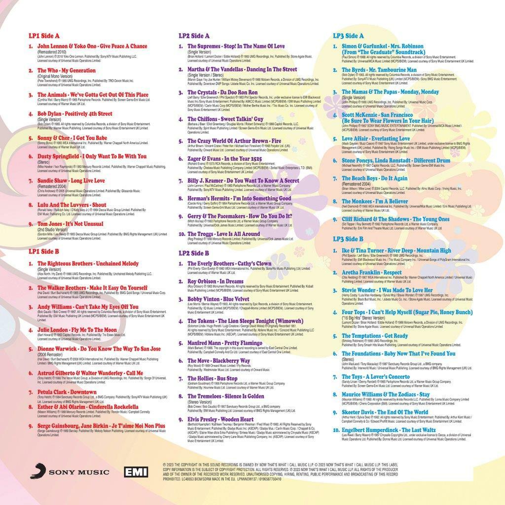 NOW THAT'S WHAT I CALL 60s Pop - Triple White Vinyl LP