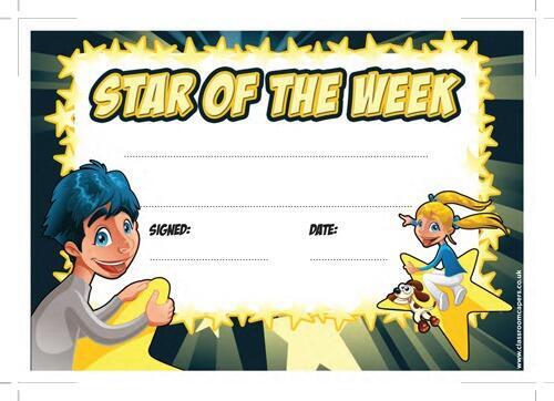 School Certificates | 30 x "Star of the Week" Award Certificates for ...