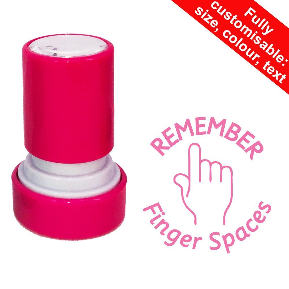 Teacher Stamps | Remember Finger Spaces School Stamper. Reinkable, 22mm ...
