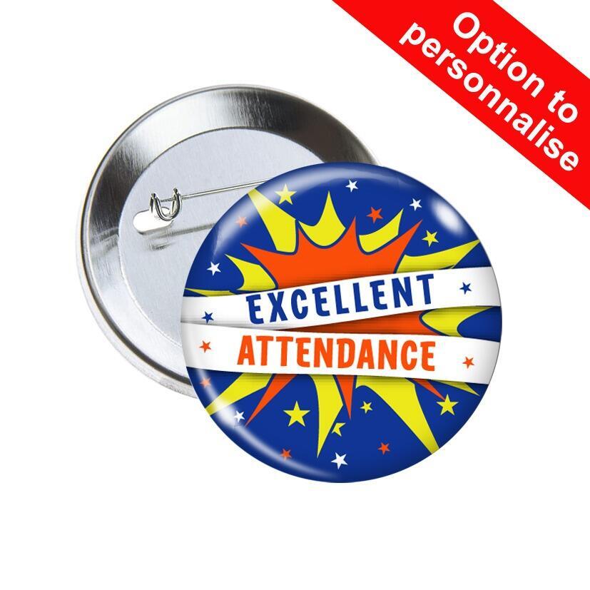 Attendance Award Badges | Low Cost, Quality Metal Pin Badges for ...