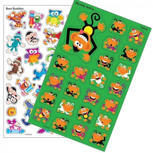 Kids Stickers | Best Buddies & Monkey Antics, Great Value Animal ...