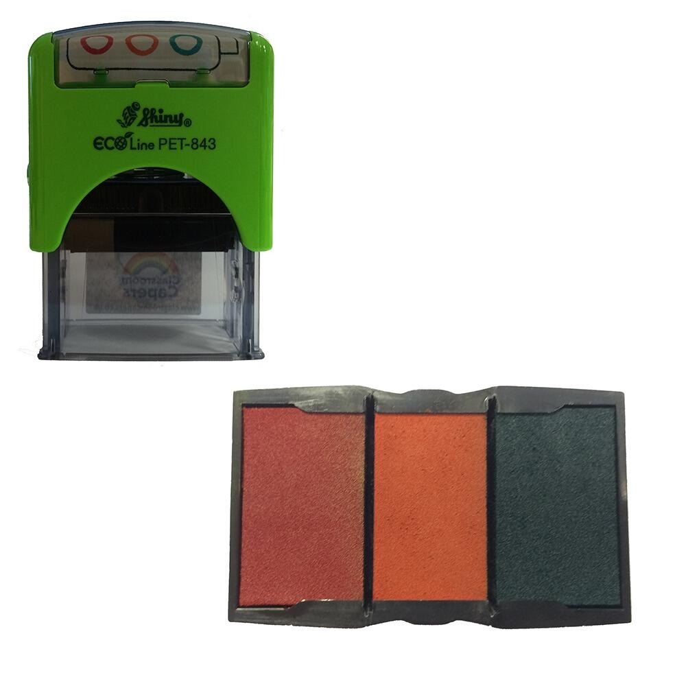 Refill Ink Pads | Shiny PET-843MC 3-Colour Refill Pads for Traffic ...