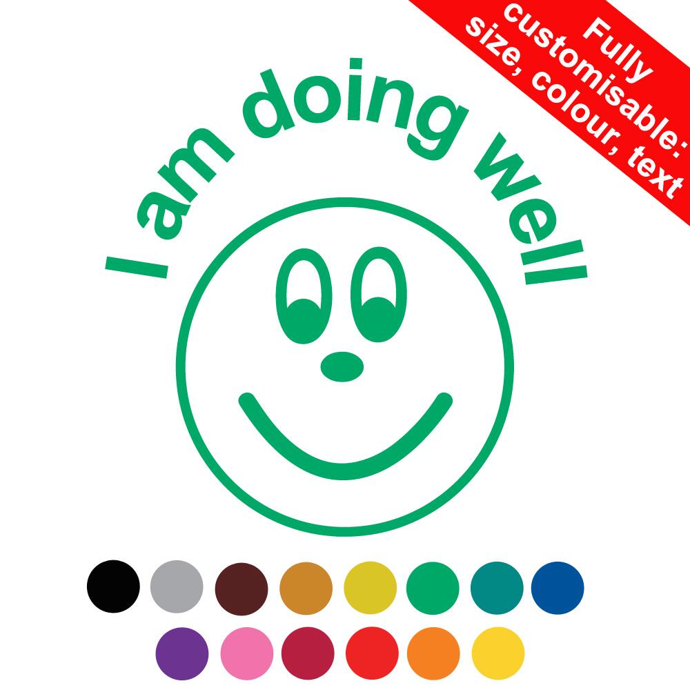 Teacher Stamps | I am doing well Self-inked Stamper 22mm Reinkable ...