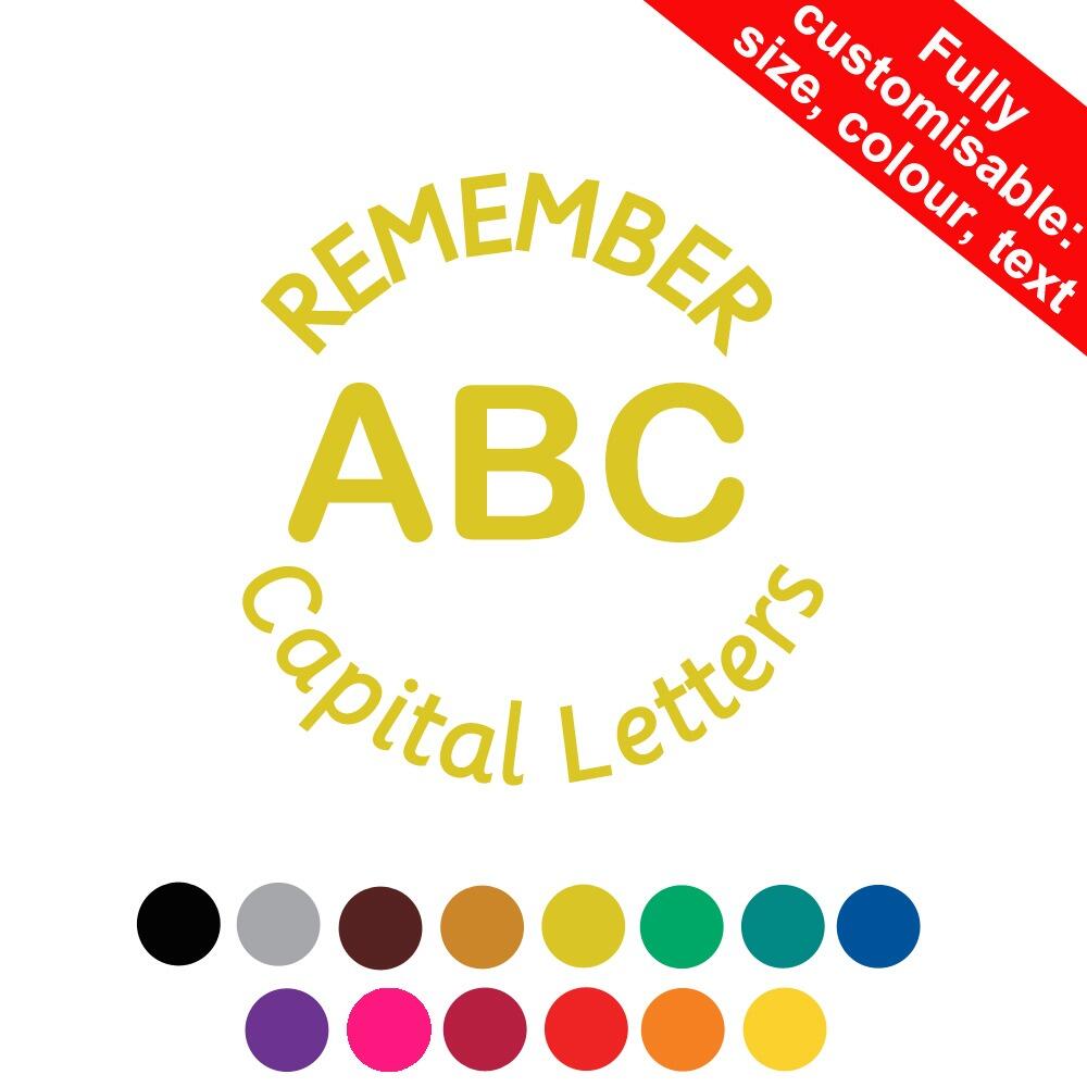 Teacher Stamps | Remember Capital Letters Stamp. 22mm Reinkable ...
