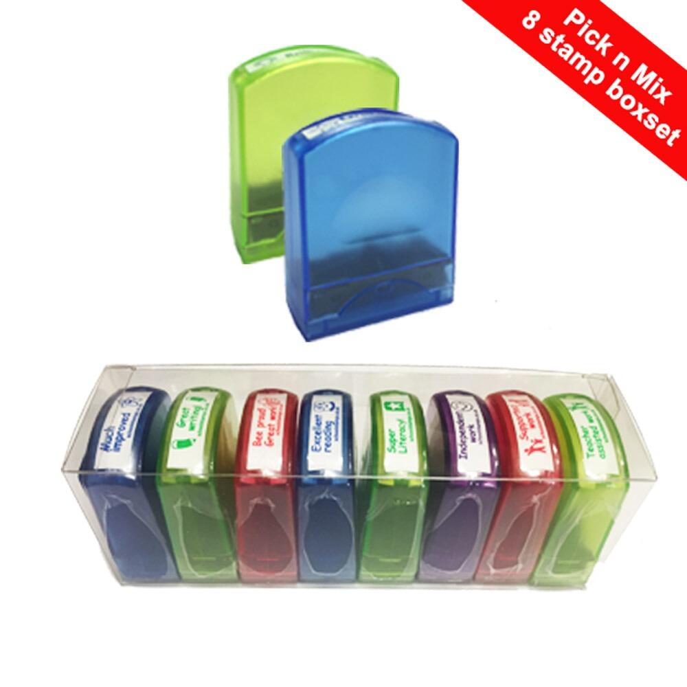 Teacher Stamps | Pick 'n' Mix 8 Stamp Box Set, Great Value Self-inking ...