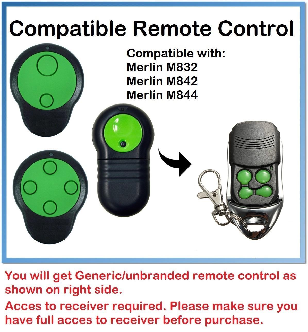 Remote control for Merlin M832, Merlin M842, Merlin M844 Rolling code ...