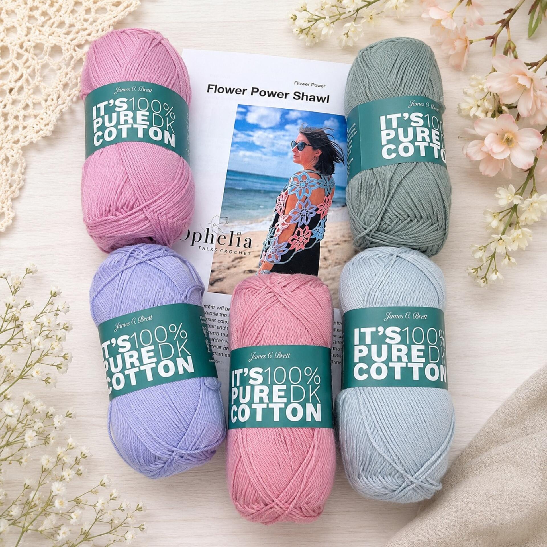 Flower Power Shawl Crochet Pattern & Yarn Pack | Ophelia Talks Crochet