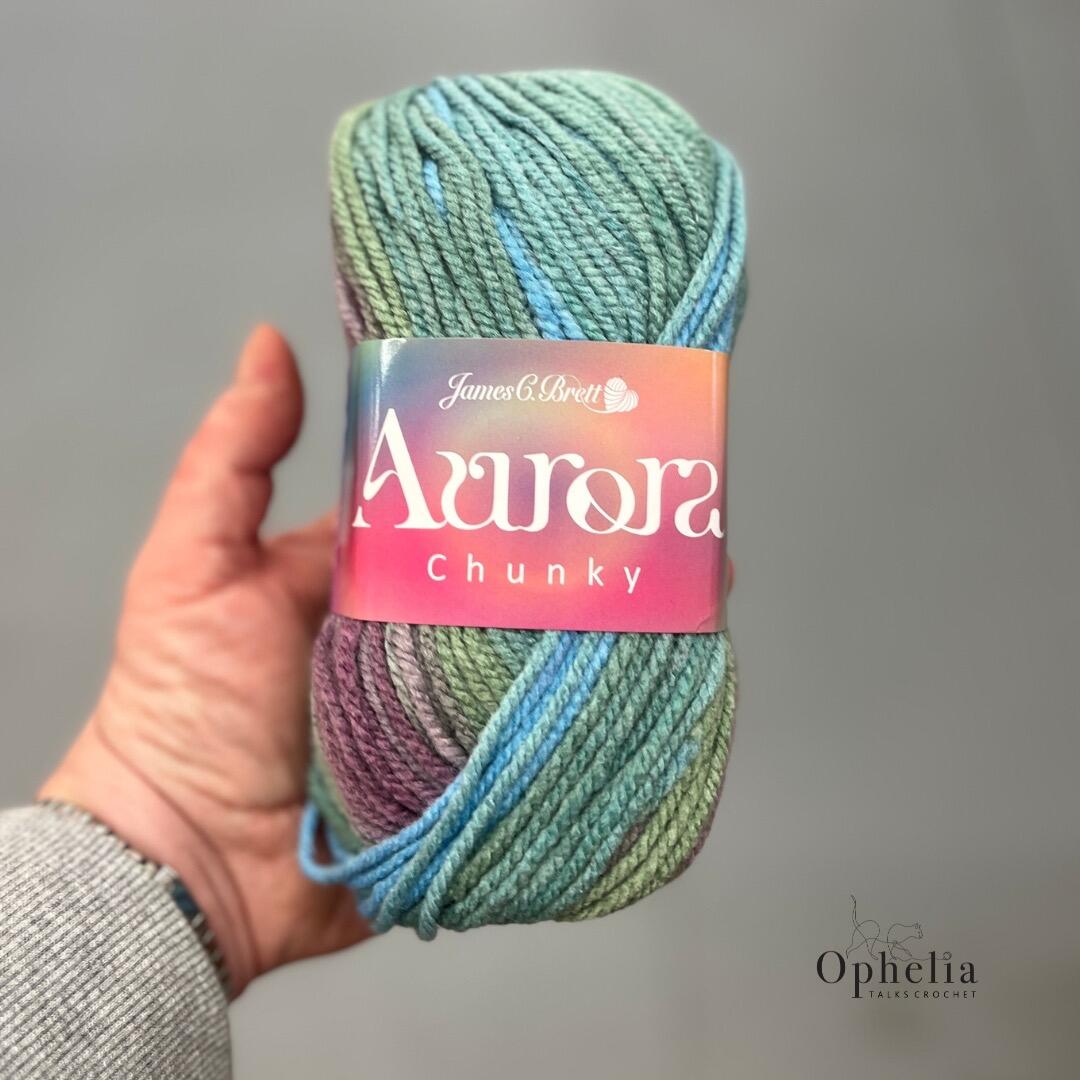 James C Brett Aurora Chunky Garden Slate AC02 | Self-Striping Yarn