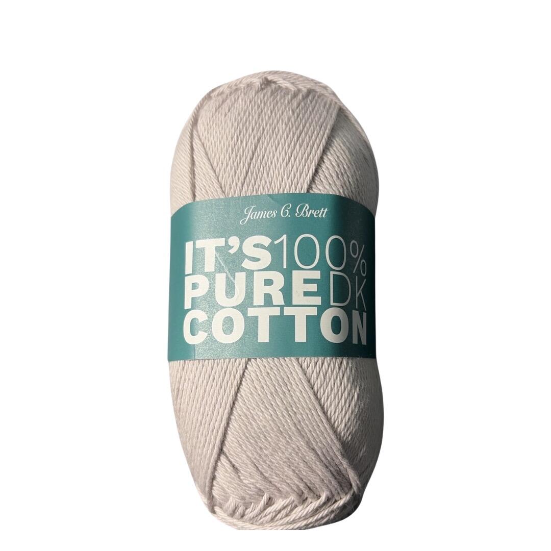 James C. Brett It’s Pure Cotton DK Yarn – Silver Grey IC07 (100% Cotton ...