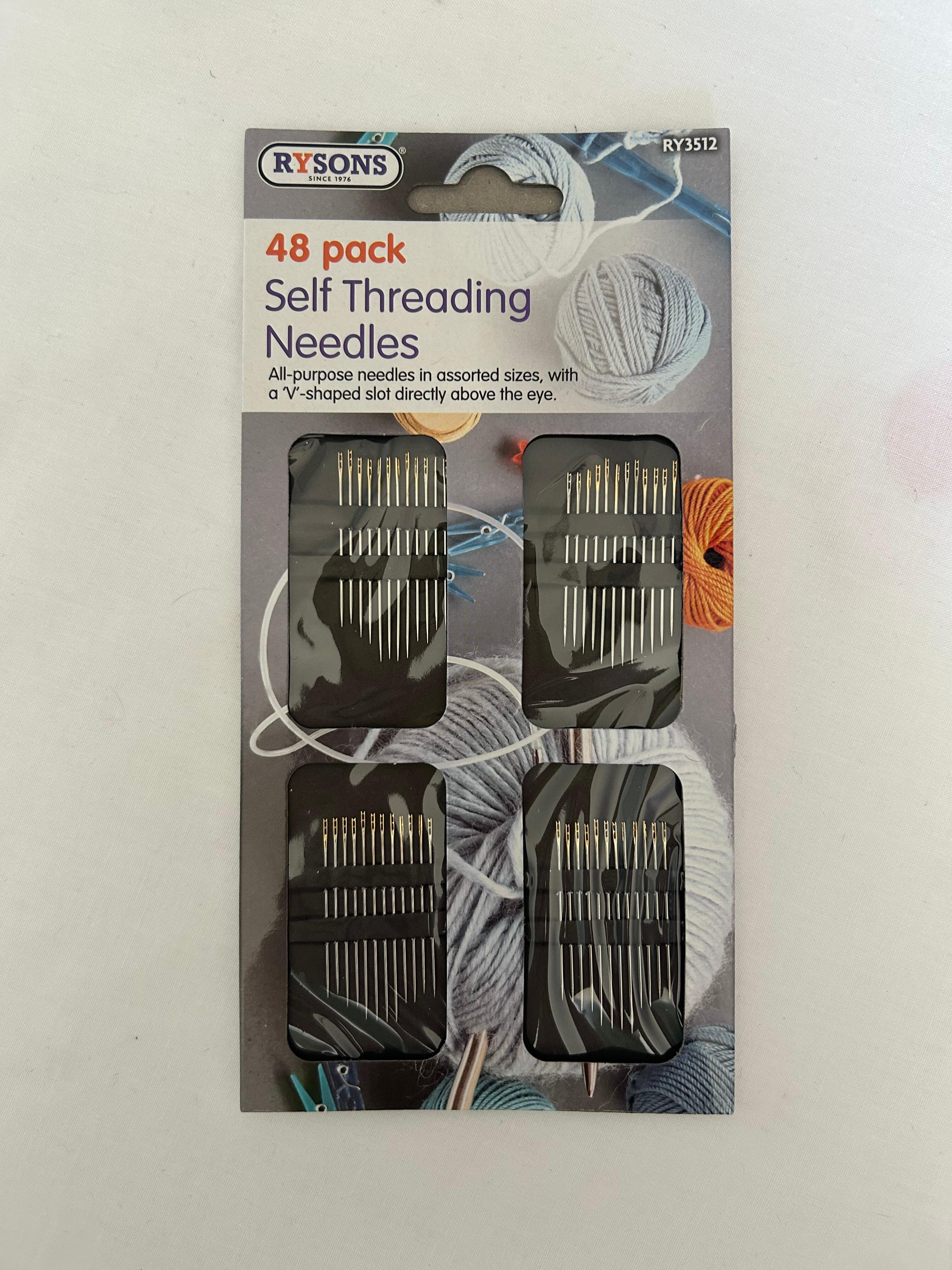 Self Threading Needles - pack of 48