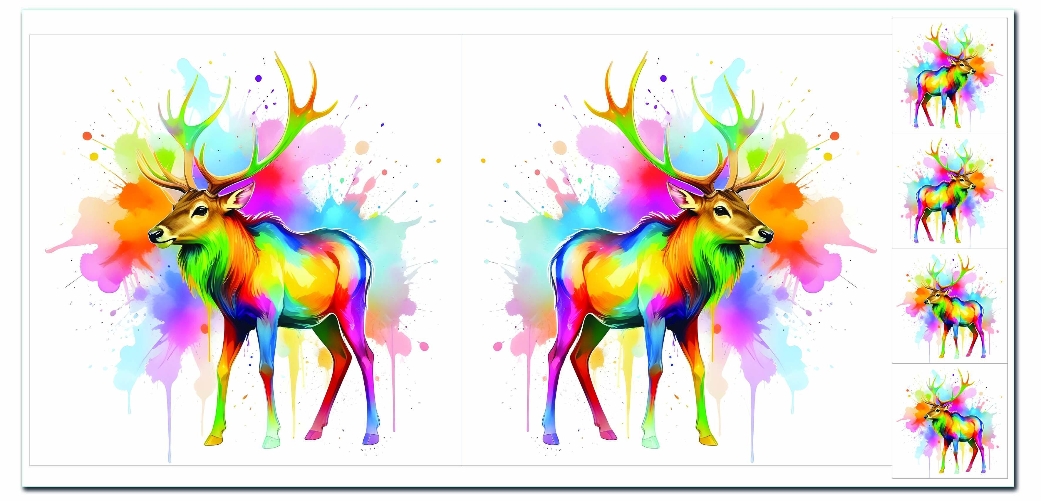 Seconds Rainbow Elk Bag / Cushion Panel