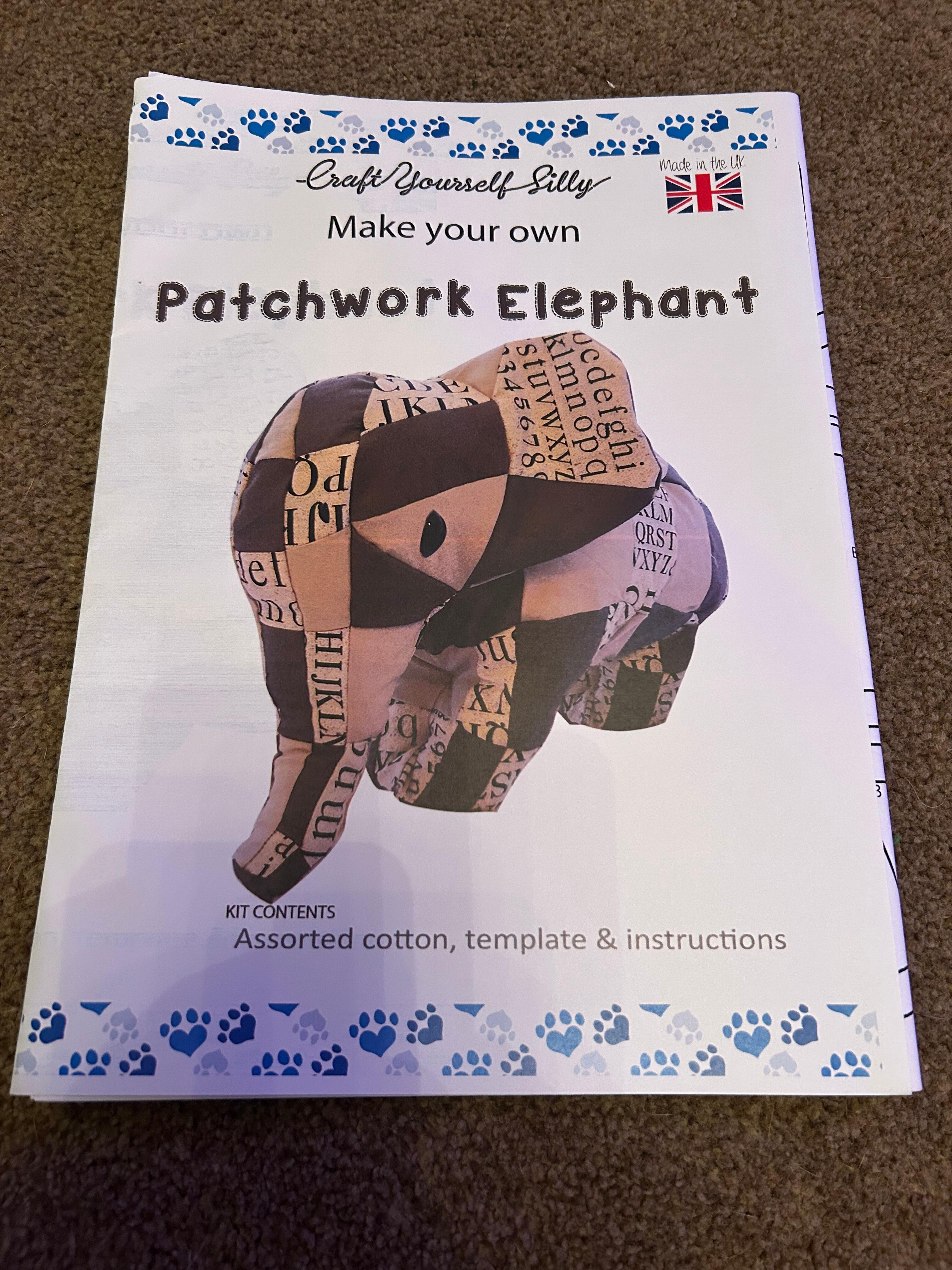 Patchwork Elephant Templates and Instructions Only