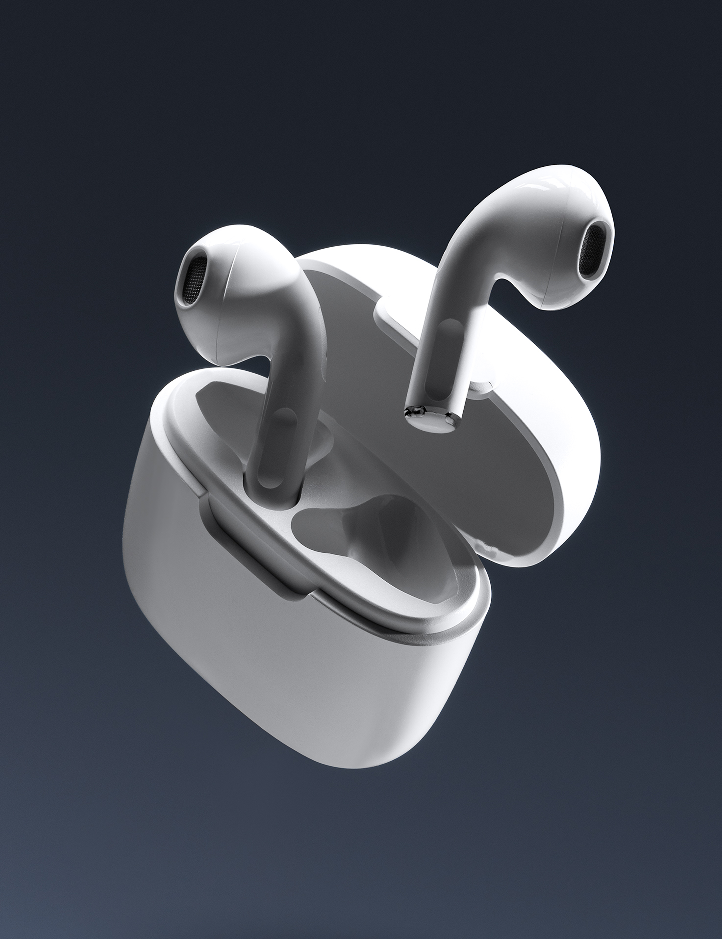 Printed Wireless Earbugs with Charging Case White for Iphone and samsung