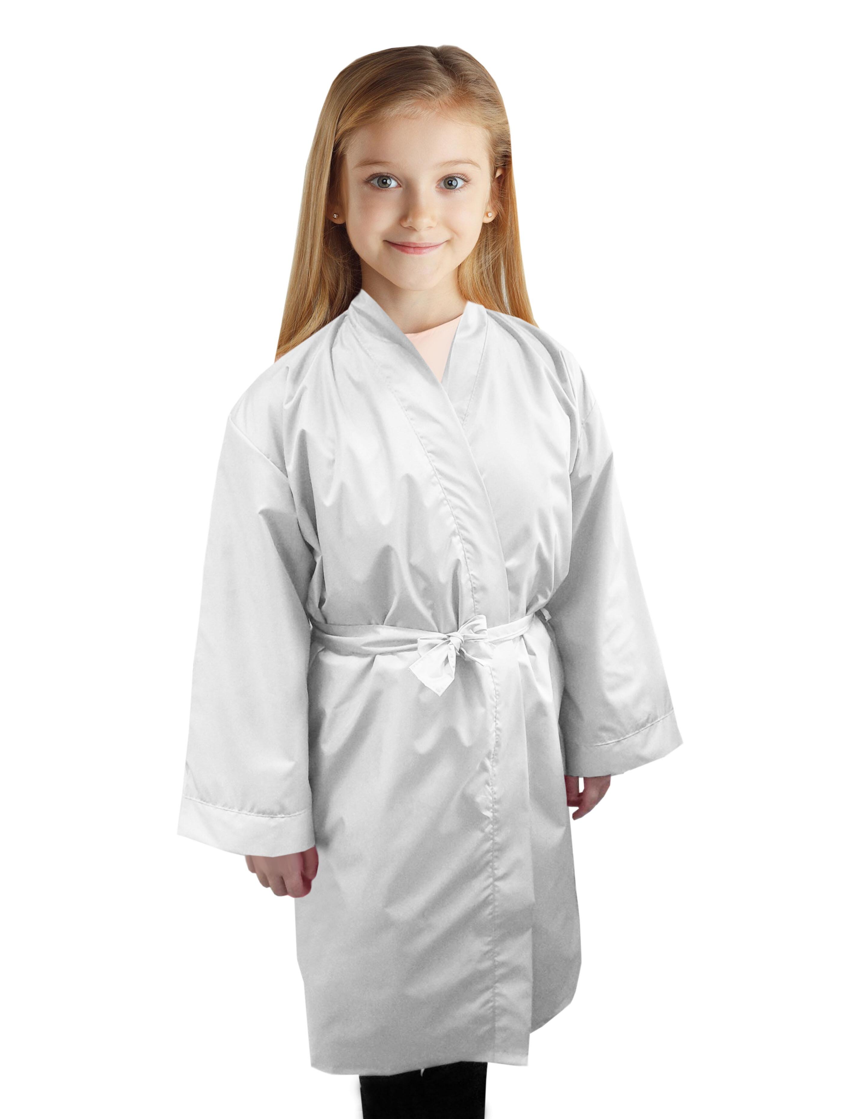 Children's Hairdressing Kimono Gown White available in 36 colours Nibano