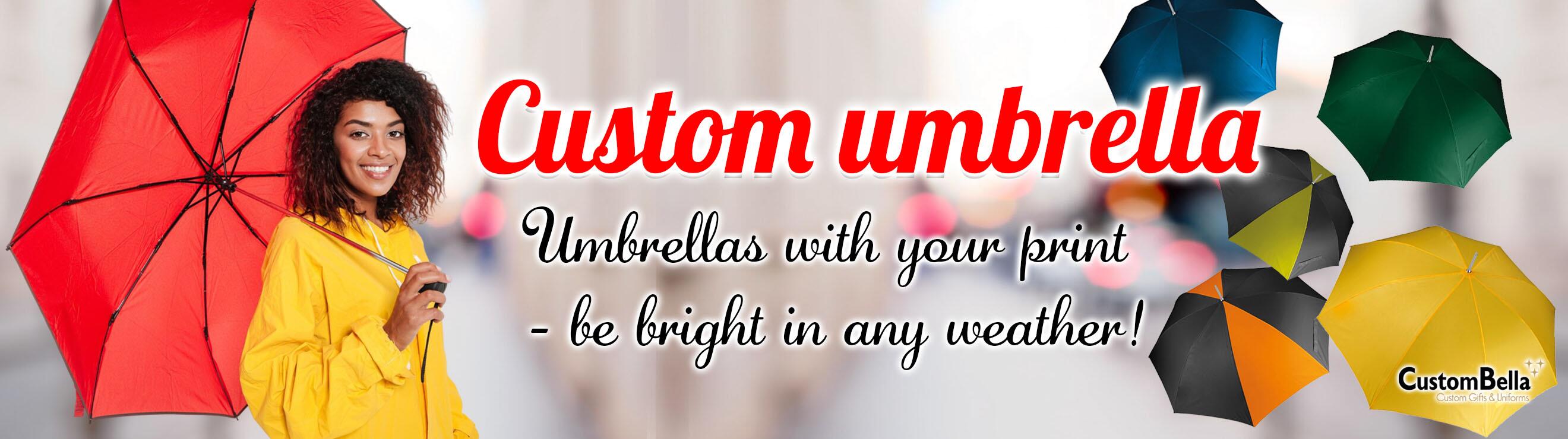 Personalised & Promotional Umbrella's in many dimensions & Colours.