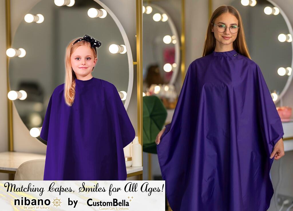 Nibano Salon Capes in Matching Style for Adults & Kids in 36 Colours
