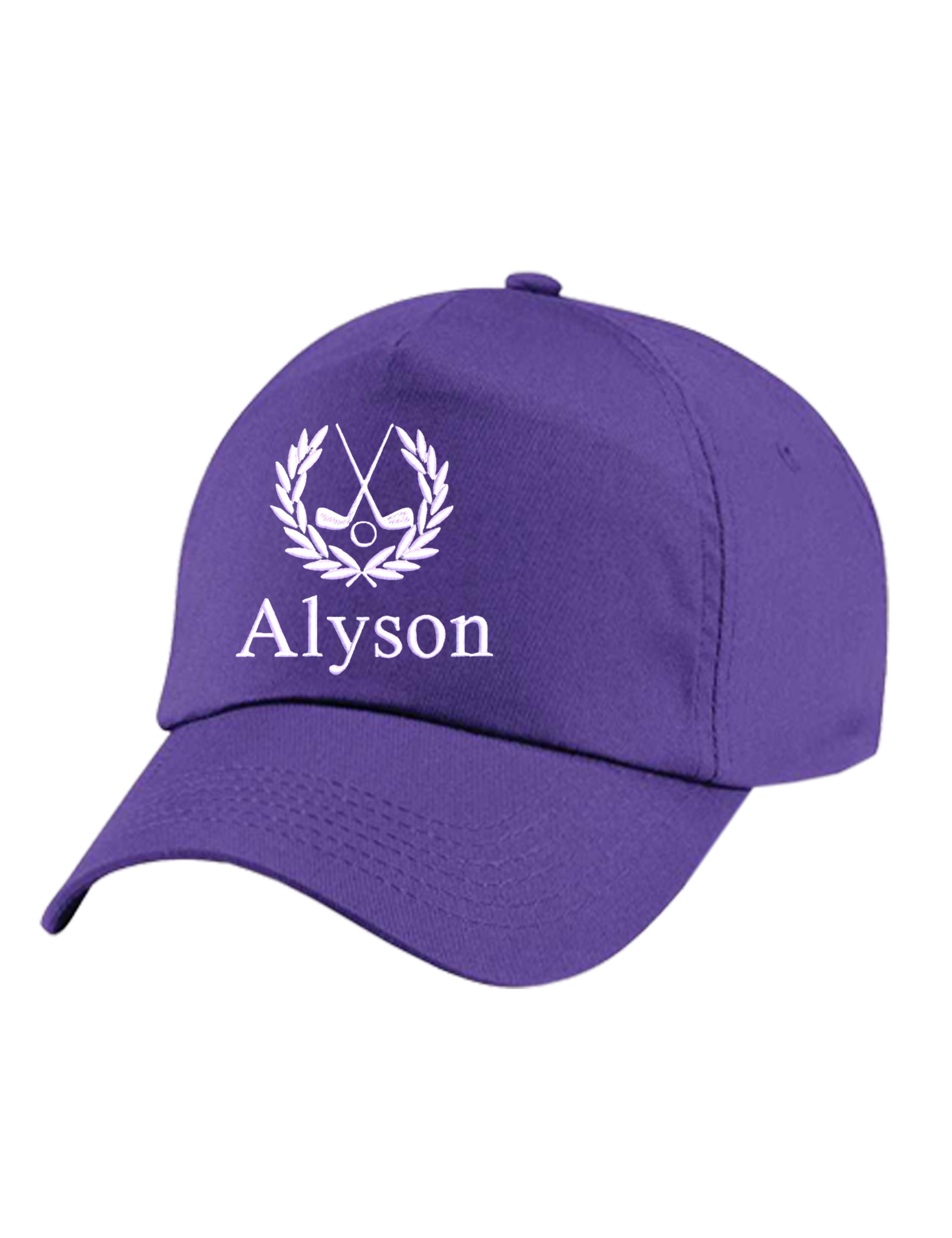 Personalised Embroidered Golf Cap Purple
