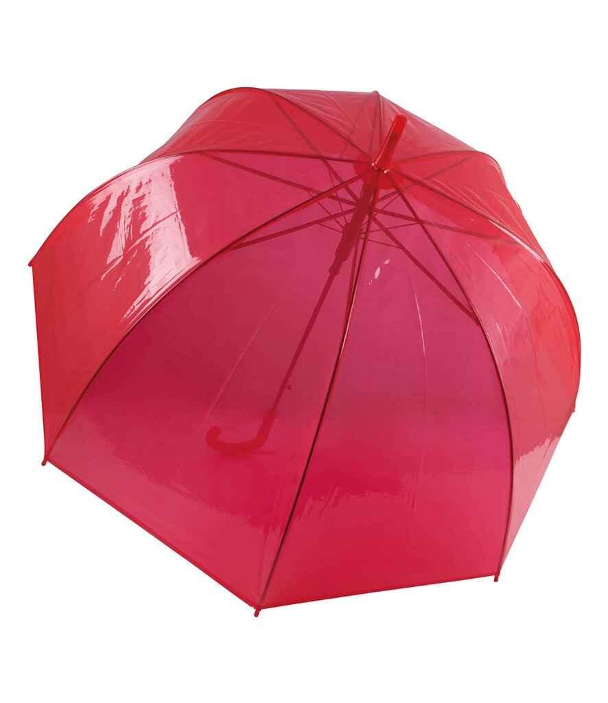 Personalised Printed Transparent Umbrella red available in 3 Colours